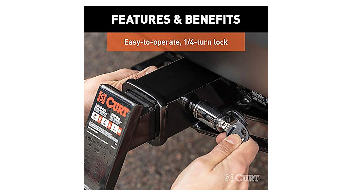 CURT 45554 Trailer Hitch Mount - Fits 2-In Receiver, 7500 lbs Capacity