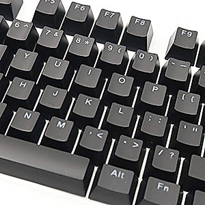shlutesoy Keyboard Keycaps,104Pcs/Set Double Color Backlight Keycap for Cherry MX Mechanical Keyboard Black Red