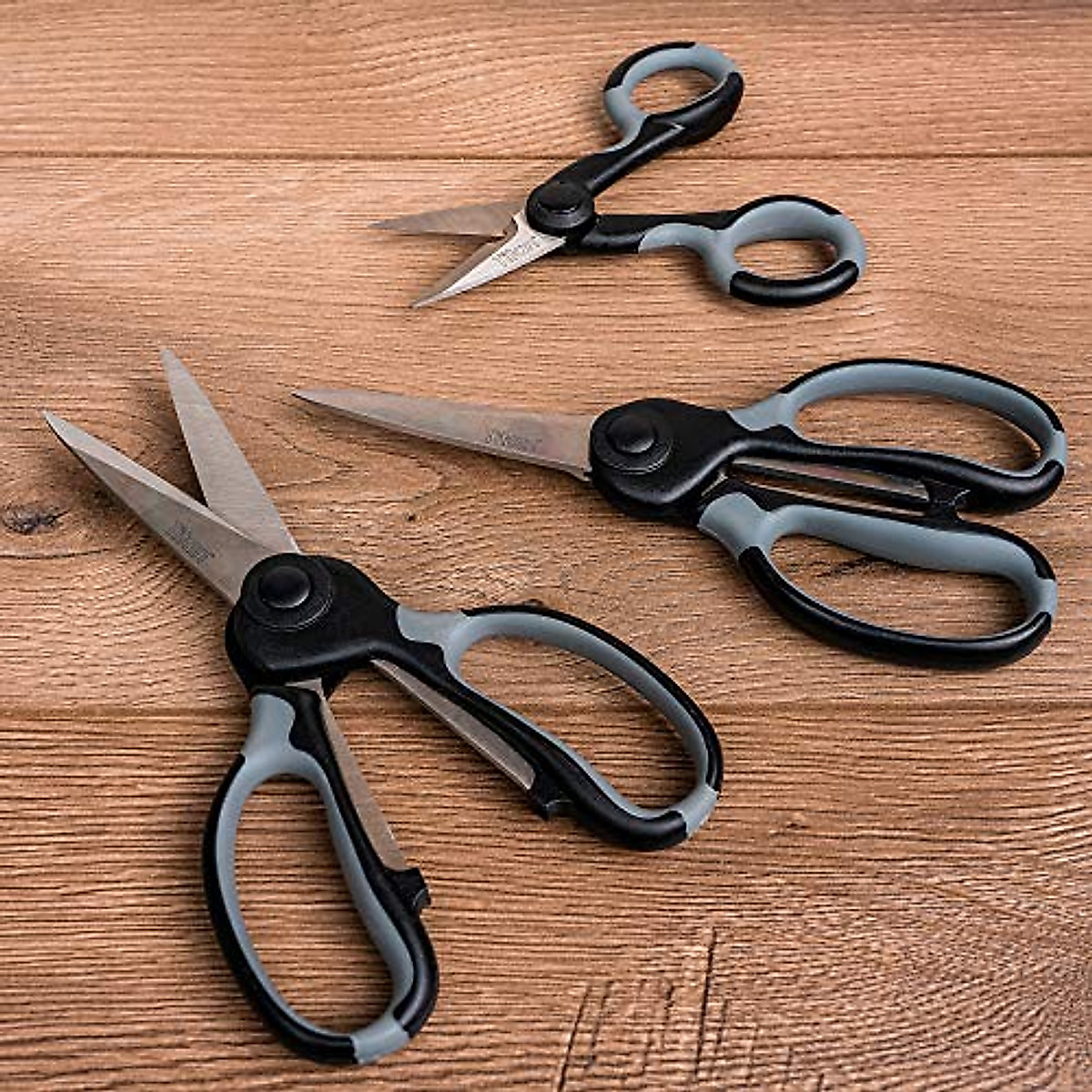 Titan Heavy Duty Scissors, Set of 3 Commercial Grade Shears, 8-inch Scissors & 5.5-inch Scissor Bundle