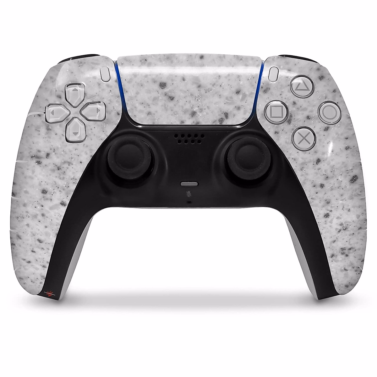 WraptorSkinz Skin Wrap compatible with Sony PS5 DualSense Controller Marble Granite 10 Speckled Black White (CONTROLLER NOT INCLUDED)