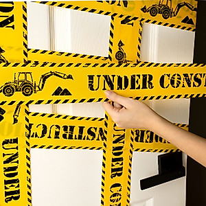 TORXGEAR KIDS Under Construction Party Decoration - Construction Birthday Party Supplies - Construction Party Favors - for Kids Construction Theme Birthday Party - Kids Room Decorations - 95' Roll