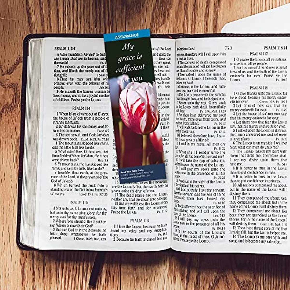 Christian Bookmark with Bible Verse, Pack of 25, Assurance Themed, My Grace is Sufficient for You, 2 Corinthians 12:9