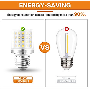 MIAOKE E26/E27 3 Way LED Bulb,10W 3 Light Mode Dimmable，900Lumen Light Bulb，Can Reduce Energy Consumption by 90%，Spiral Light Bulbs are Suitable for Bathroom，Ceiling Fan and Outdoor（4 Pack）