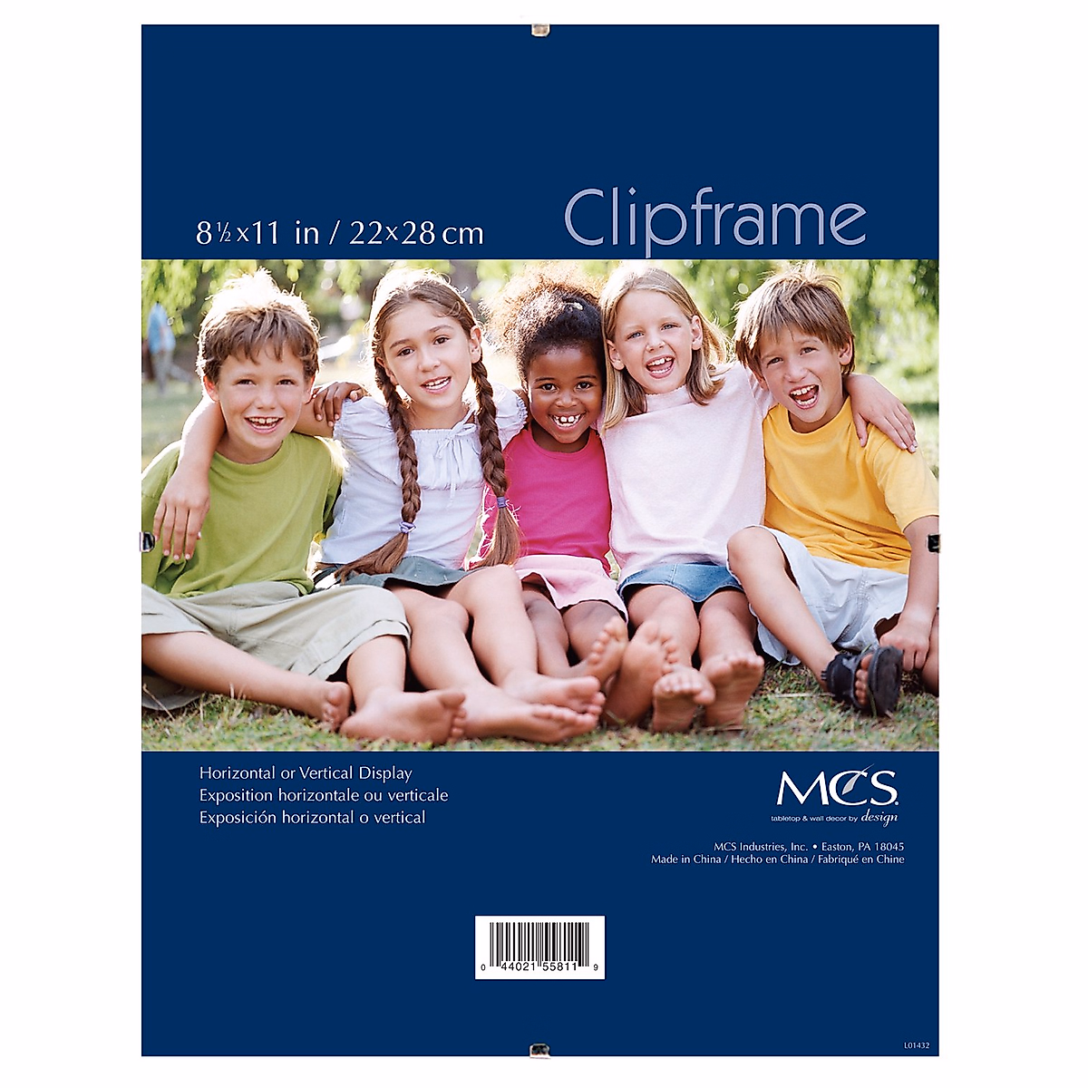 MCS Glass Clip Picture Frame for a 8.5" x 11" Photograph