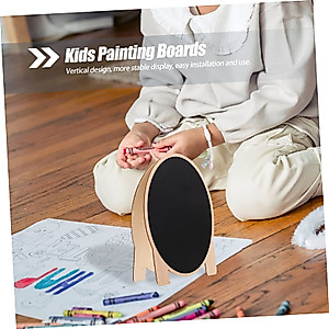 Alasum 2Pcs Small Blackboard Place Square Mini Blackboard Signs Garden Labels Double Sided Blackboard Plant Signs Kids Creative Graffiti Chalkboards Dual Purpose Ornaments Office Wooden