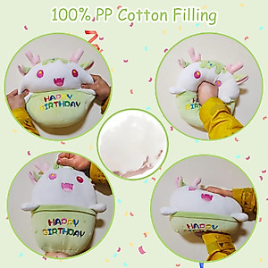 AYQNMHR Spirit Stuffed Animal Plush Toy, 10in LED Light Up Happy Birthday Plush Doll Cute Spirit Plushies Pillow for Girls Boys Home Decoration Christmas Birthday