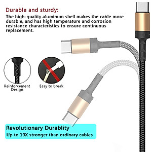 Nextpowerbox Dual Controller Charger Cable, Nylon Braided Y-Splitter USB-C Long Charging Cable, USB to Type C Fast Charging for PS5 DualSense/Xbox Series/Switch Pro Controller (6.6FT)
