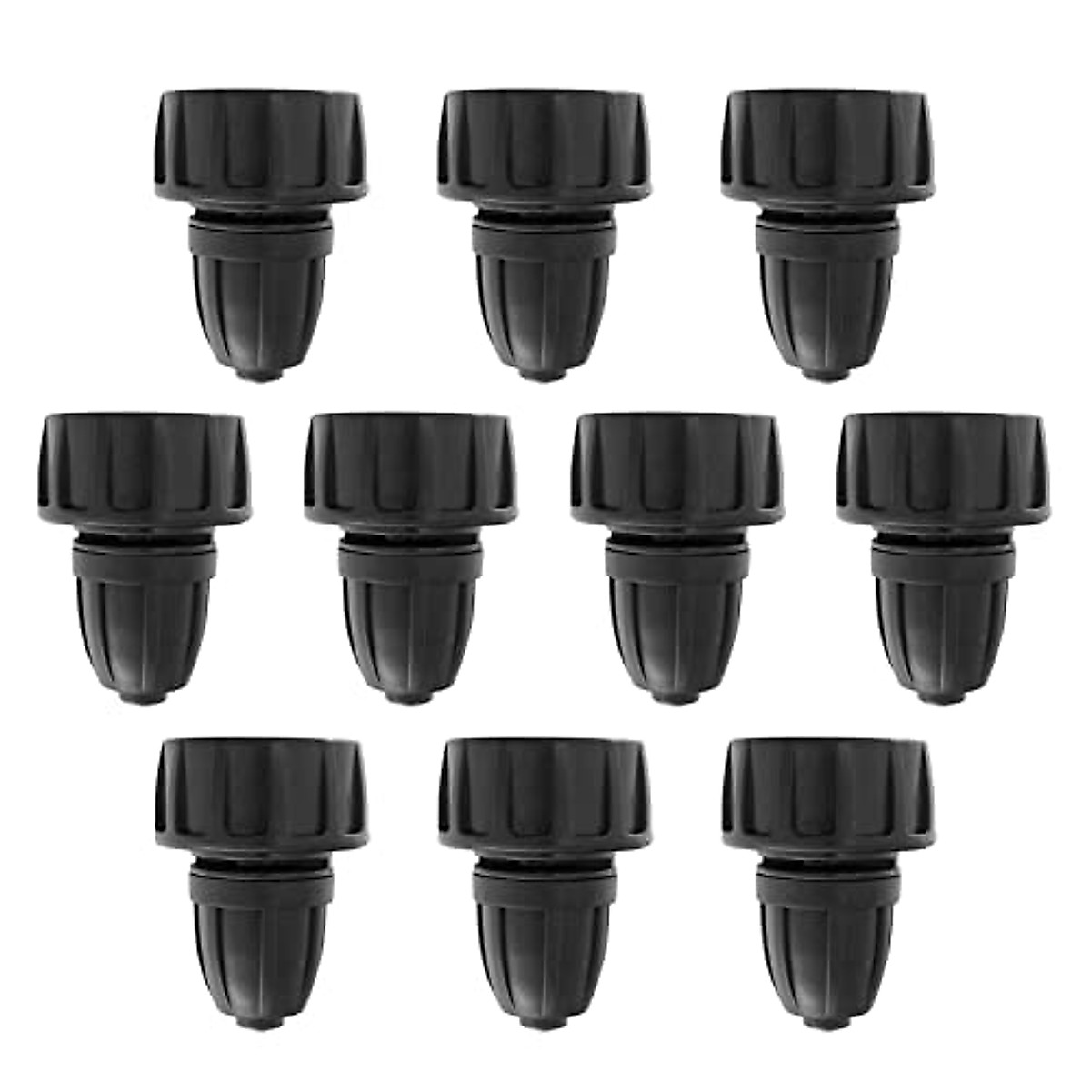 10 pcs 3/8 inch Drip Irrigation Tubing to Faucet/Garden Hose Adapter, 3/8" Barb Lock 3/4" Female GHT Garden Hose Fittings Coupler