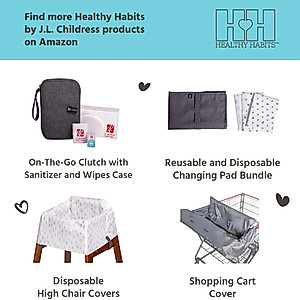 J.L. Childress Healthy Habits Disposable Changing Pads for Baby - Absorbent, No-Leaks, Diaper Changing Table Liners - Disposable Travel Changing Pads, 26" x 18" - Stars/Hearts/Arrows - Pack of 24