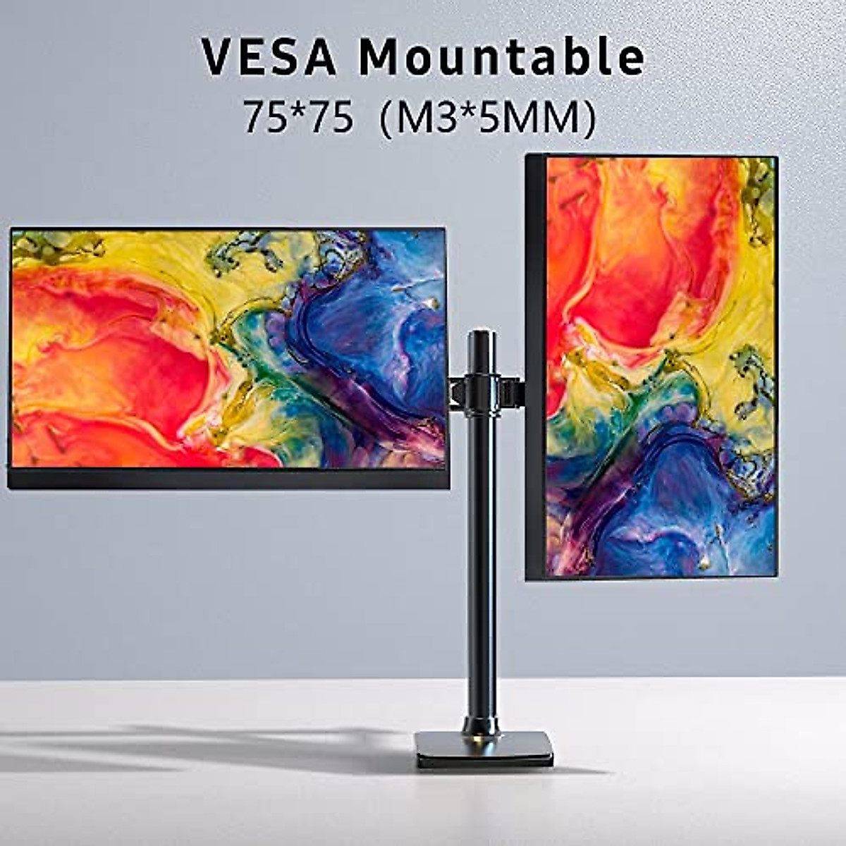 FYHXele 15" Portable Monitor Touchscreen, Portable LED Screen Extender, FHD 1080P IPS Travel Monitor, Mini-HDMI, USB C Portable Touchscreen Monitor for Laptop PC Phone, Eye Care, Touch Not for Mac OS