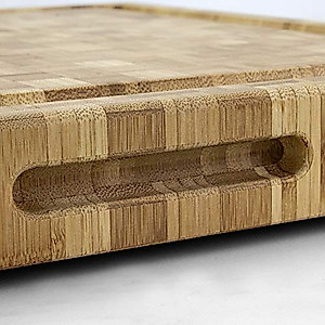 Totally Bamboo Pro Board Bamboo Carving and Cutting Board, 16" x 16" x 2"