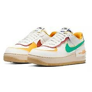 Nike AIR Force 1 Shadow White/Yellow/RED/Green CI0919 118 Women's Size 9.5 KC