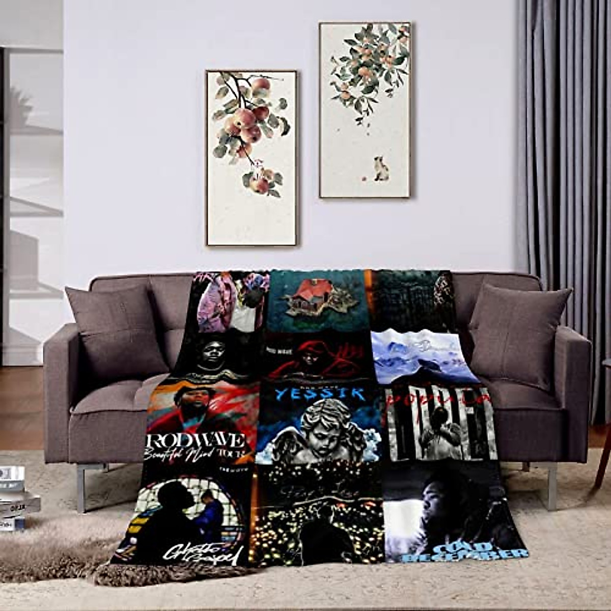 Idol 3D Print Throw Blanket Anti Pilling Flannel Fleece Throw Blanket Beach Blanket Picnic Blanket for Sofa,Office Bed Car Camp Couch 50"X40"