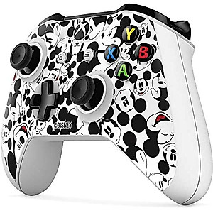 Skinit Decal Gaming Skin Compatible with Xbox One S Controller - Officially Licensed Disney Mickey Mouse Face Pattern Design