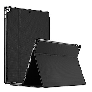 ProCase Cover for iPad Pro 12.9 2017/2015 (Old Model, 2nd & 1st Gen), Slim Stand Protective Folio Case Smart Cover for iPad Pro 12.9 Inch 2nd Gen 2017 / iPad Pro 12.9 Inch 1st Gen 2015 -Black