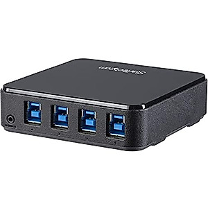 StarTech.com USB 3.0 Peripheral Sharing Switch - 4 USB 3.0 (5Gbps) x 4 Computers - Mac / Windows / Linux - USB A/B Switch - USB Switch (HBS304A24A)