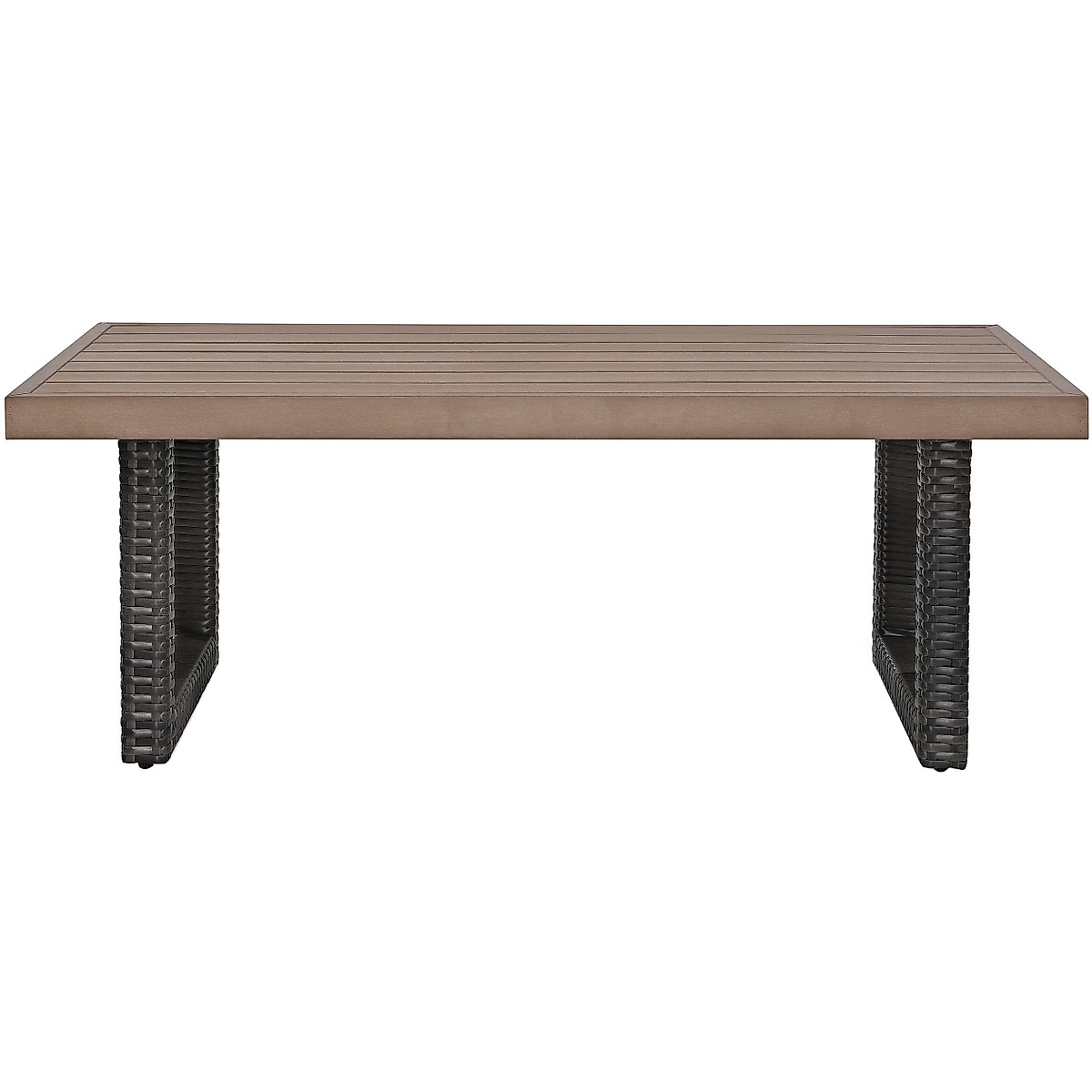 Crosley Furniture Beaufort Beaufort All Weather Rattan Wicker Outdoor Coffee Table for Patio, Deck, Porch, Brown
