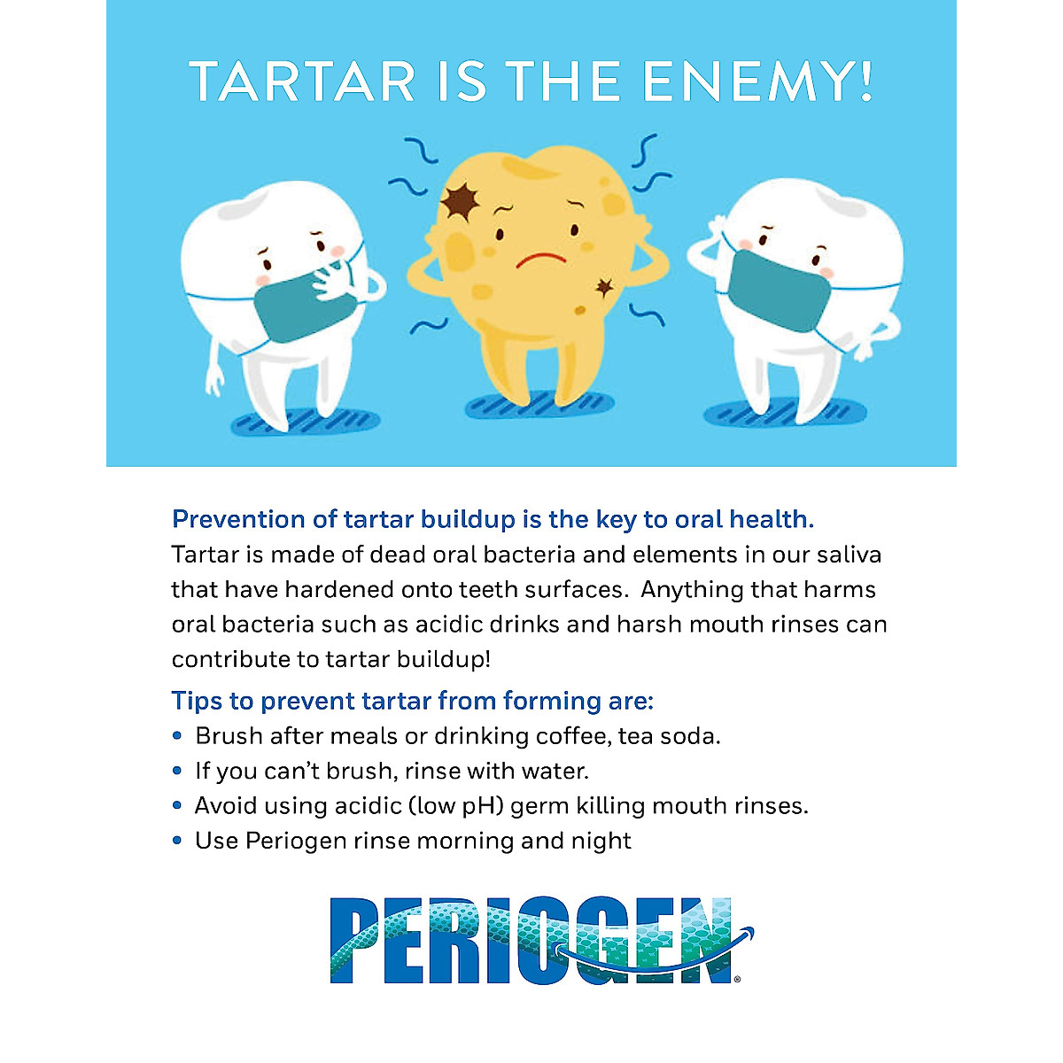 Periogen Complete Oral Health Rinse (Hint of Mint) - The Only Product in The World Clinically Proven to Reduce Dental Tartar Buidup