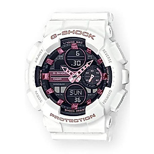 G-Shock Ladies' Casio Analog-Digital White Resin Watch GMAS140M-7A