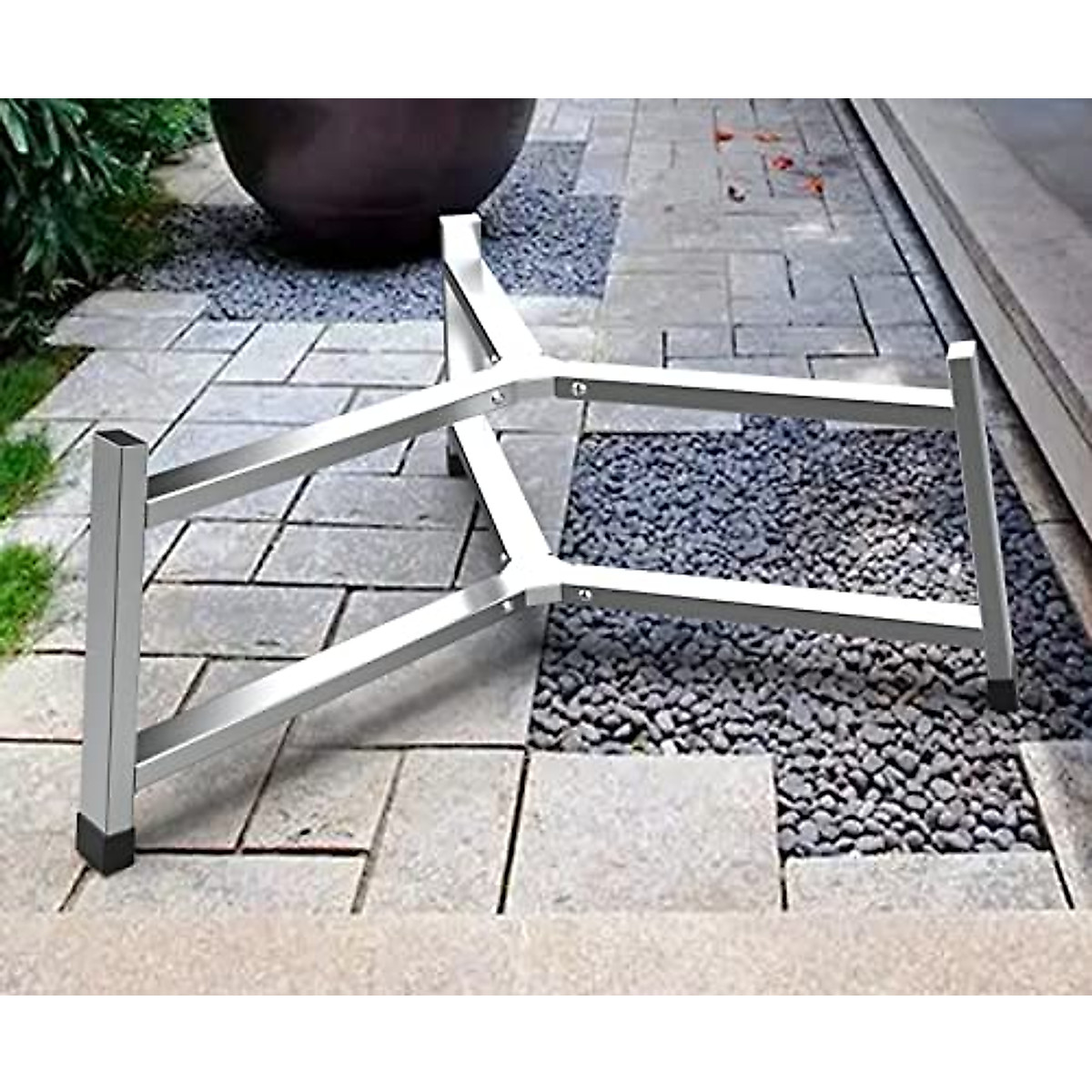 WINTRON Firepit Stand, 27" Stand for Solo Stove Yukon and Other 27-in Outside Firepit, Stainless Steel Fire Pit Accessory, Outdoor Fireplace Tools