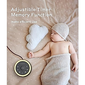 White Noise Machine - Dreamegg Sound Machine for Baby Kid Adult, Noise Machine for Sleeping with 24 Calming Sound, Ambient Nightlight, Continuous or Timer, Loud Sleep Machine for Home Nursery Office
