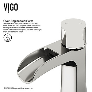 VIGO Paloma 7'' H Single Handle Single-Hole Bathroom Faucet in Brushed Nickel-VG01041BN