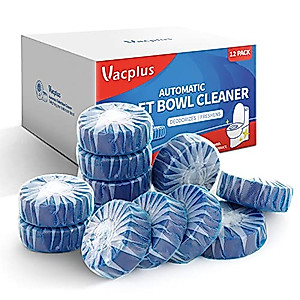 Vacplus Automatic Toilet Bowl Cleaner Tablets, Bathroom Toilet Tank Cleaner (12 PACK), VA-T165