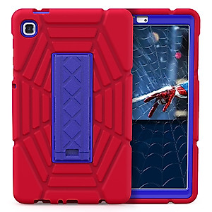 Grifobes for Samsung Galaxy Tab A7 Lite Case, 8.7 inch Shockproof Rugged Protective Cover with Stand for 2021 Tab A7 Lite 8.7" Tablet SM-T220/T225/T227U for Kids Boys Children(Red+Blue)