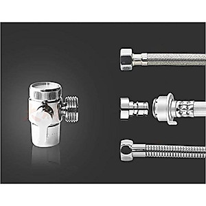 MissMin sink faucet diverter valve/adapter to bidet shower hose with aerator for bathroom/kitchen faucet