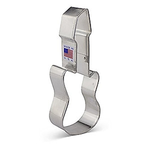 Electric Guitar Rock 'n Roll Cookie Cutter, 5.25" Made in USA by Ann Clark