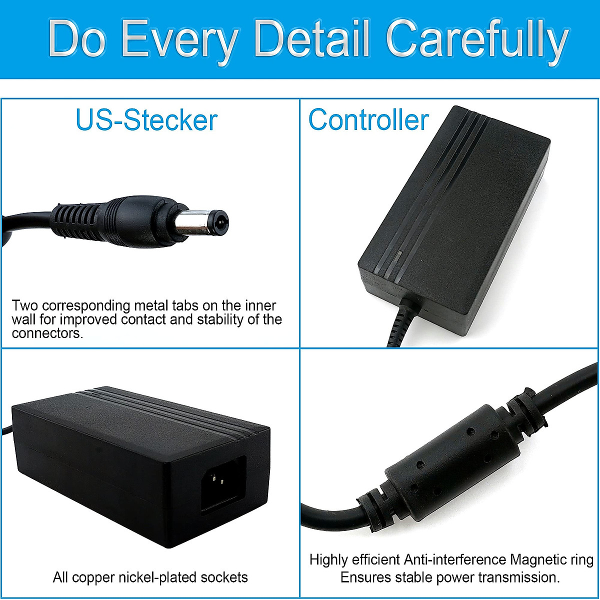 12V 5A AC Power Supply Adapter, AC 100-240V to DC 12V 5A Transformers, US Plug Power Converter LED Driver with 7.5FT Power Cord for 12V LED Light, 3D Printer, CCTV Camera and Household Electronic