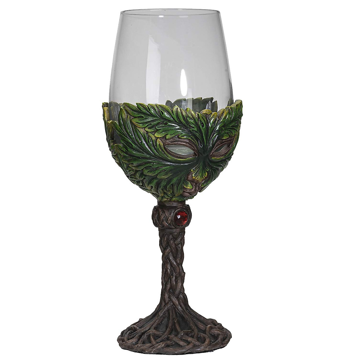 SUMMIT COLLECTION Mythical Forest Spirit Greenman Deity 16 fl oz Wine Glass Stemware Goblet Chalice Kitchen Home Decor