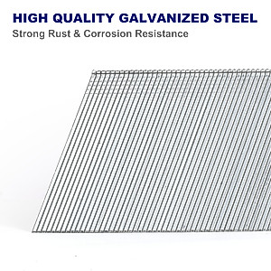 HW HAMWOO 16 Gauge Angled Finish Nails, 20-Degree, 2000-Pack (2-1/2", 2", 1-1/2", 1-1/4" 500 Per Sizes), Galvanized Assorted Size Project Pack, for Pneumatic, Electric Angled Finish Nailer