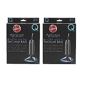 Hoover AH10000 Platinum Type-Q HEPA Vacuum Bag, Two 2-Packs: Total 4 Bags (4 Bags)