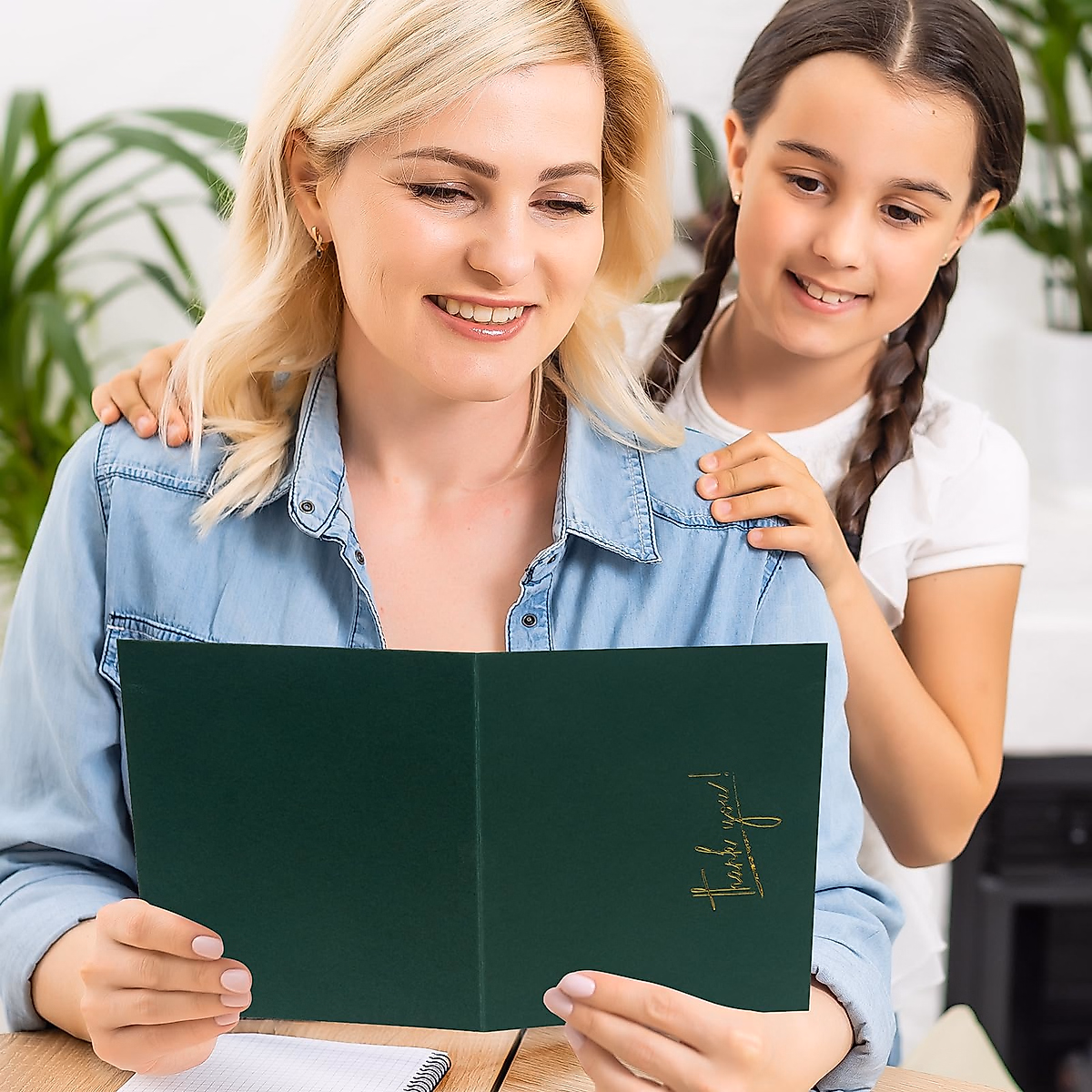 50 PCS Thank You Cards with Envelopes 4x6, 50 Stickers, Green Wedding Thank You Cards, Blank Thank You Cards Bulk, Thank You Notes for Baby Shower, Business, Thanksgiving Day, Graduation