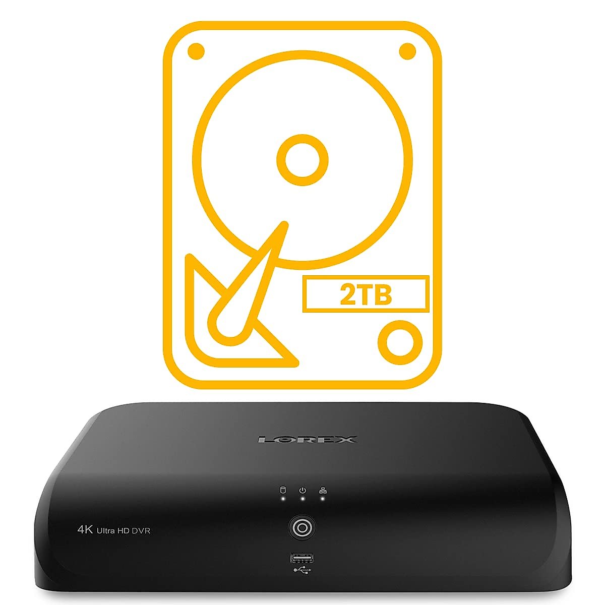 Lorex 4K 8 Channel Wired 2TB DVR - Smart Motion Detection, Face Recognition, Smart Home Voice Control – Add to Lorex Security Cameras for Indoor Outdoor Surveillance Protection