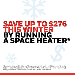 Honeywell UberHeat Plus Ceramic Space Heater for Small Rooms, Quiet, Compact Personal Heater with Variable Heat Settings and Auto-off Timer, Black, HCE220B