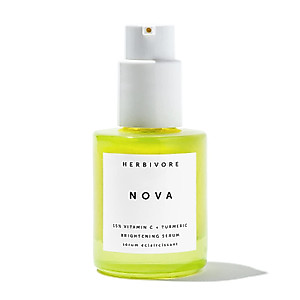 HERBIVORE Nova Brightening Serum for Face – 15% Vitamin C + Turmeric to Visibly Improve the Look of Dark Spots and Even Skin Tone, Plant-based, Vegan, Cruelty-free, 30mL /1 oz