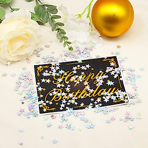 WenmthG 3.52oz / 100g Silver Holographic Star Table Confetti, Glitter Twinkle Little Star, Star Confetti Laser Sequins, Confetti Table Decoration Supplies for Birthday Wedding Party Festival