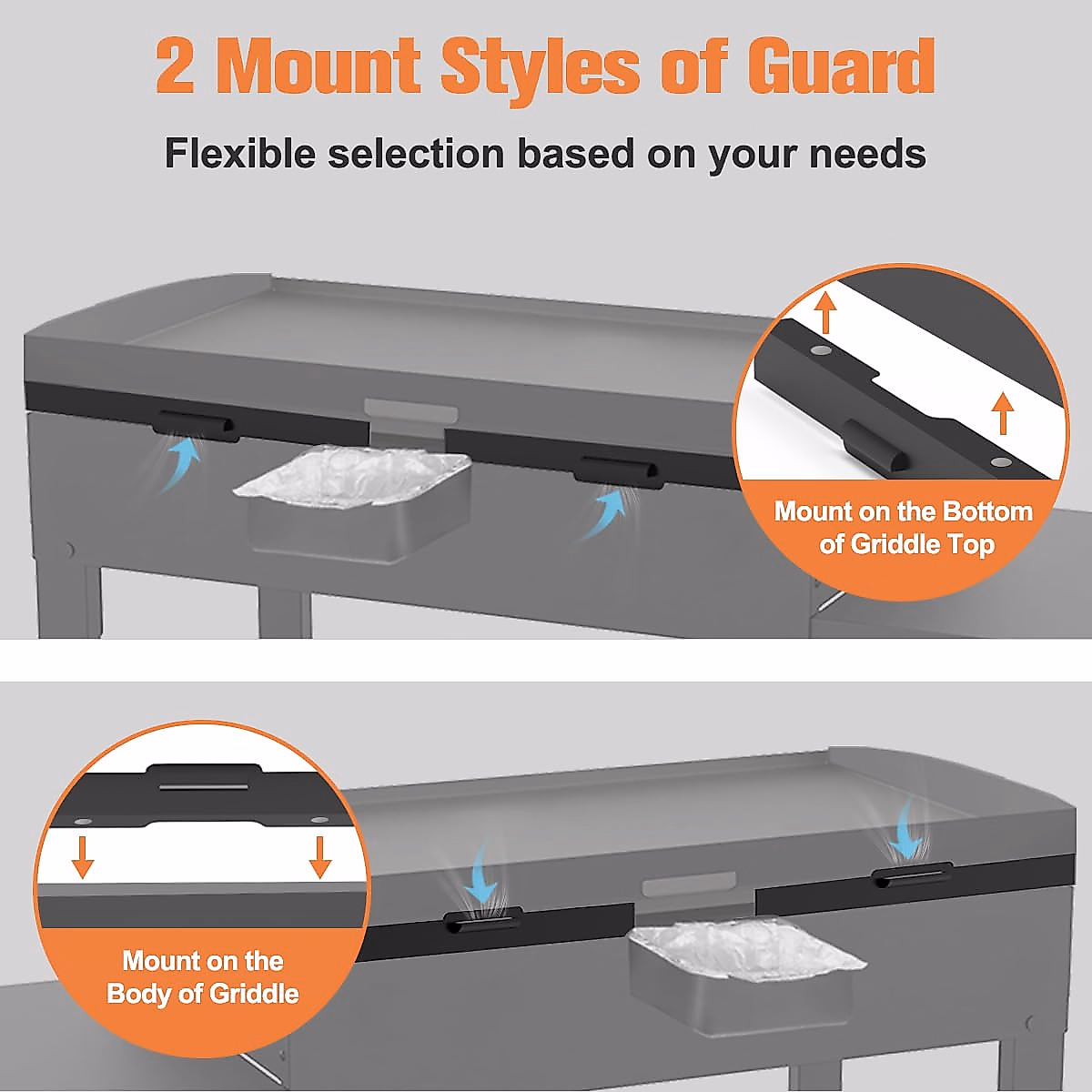 Koutemie Wind Guard for Blackstone 28" Griddle Accessories with Magnetic Grill Heat Shield, Heavy Duty Steel Wind Screens Compatible with Rear Grease Cup, Hood and Side Shelf, Black