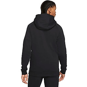 Nike Men's Air Jordan Pullover Hoodie Sweatshirt (Black/White/Jumpman Logo, Medium)