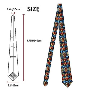 GUIVUPP Beauty and Beast Fairytale Glass Tie Funny Fashion Wide Novelty Neck Ties For Men Teen Gift, One Size