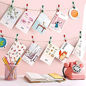 papasgix Christmas Clothes Pins Mini Clothespins Colored, 50PCS Mini Wooden Snowflake Clothespins for Photo Wall, Christmas Tree, Wedding Hanging Pictures, Paper Craft, Classroom Arts Projects Wall