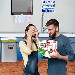 BEIDOU-PAC Trash Bags 13 Gallon Drawstring, 50 Count Garbage Bags, Tall Kitchen Trash Bags, Odorless & Extra Strength White Plastic Food Scrap Bag for Home Office Bathroom Kitchen Bins