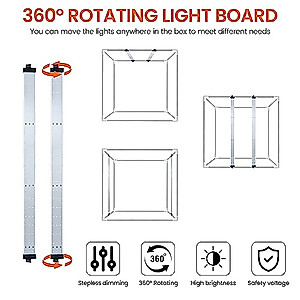HitTopss Photo Studio Light Box for Photography, 24"x24"x24" Professional LightBox Shooting Tent Kit with 6 Color Backdrops for Jewelry and Product Photography