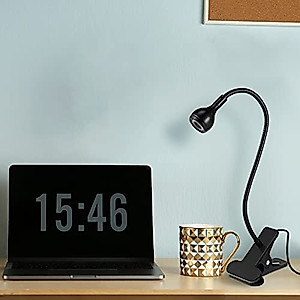 VIHOSE Big Chip 395nm UV LED Light Fixtures with Gooseneck and Clamp Mini Desk Light Clamp Portable Gooseneck for Outdoor Stall Gel Nail Curing, 5V USB Input(Black,1 Piece)