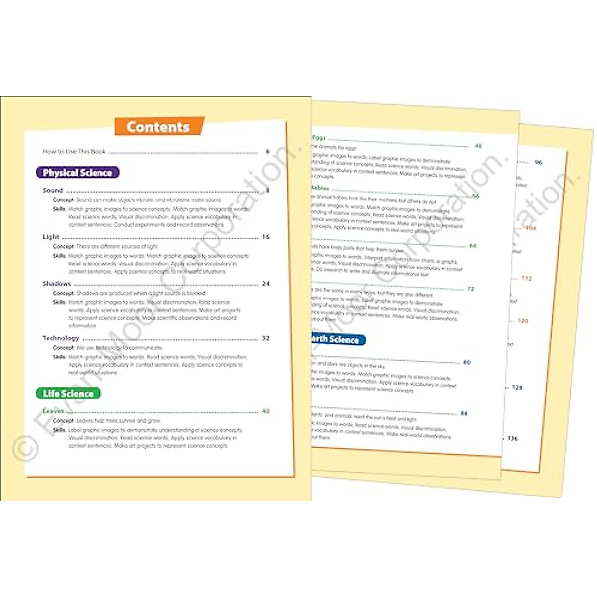 Evan-Moor Skill Sharpeners Science Workbook, Grade 1, Physical, Life, and Earth Science, Songs, Activities, Space, Animals and Eggs, Plants, Habitats, Recycling, Weather, Technology, Homeschool