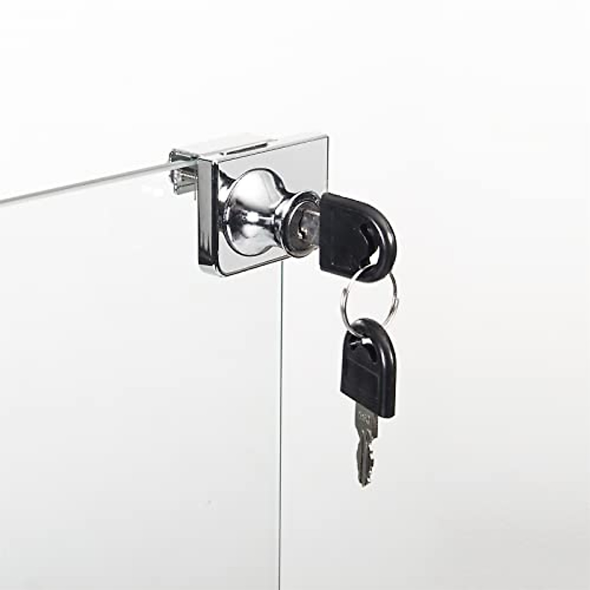 Zacis Modern 4-Tier Tempered Glass Display Case, Floor-Standing Showcase Display Cabinet with Lock, Display Shelf Curio Cabinet with Glass Doors for Collectibles, Trophy, Action Figures, China