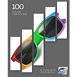 Retro Rewind Polarized Sunglasses for Men and Women - UV Protection Classic Mens Womens Sun Glasses - Cool Vintage 80s Shades