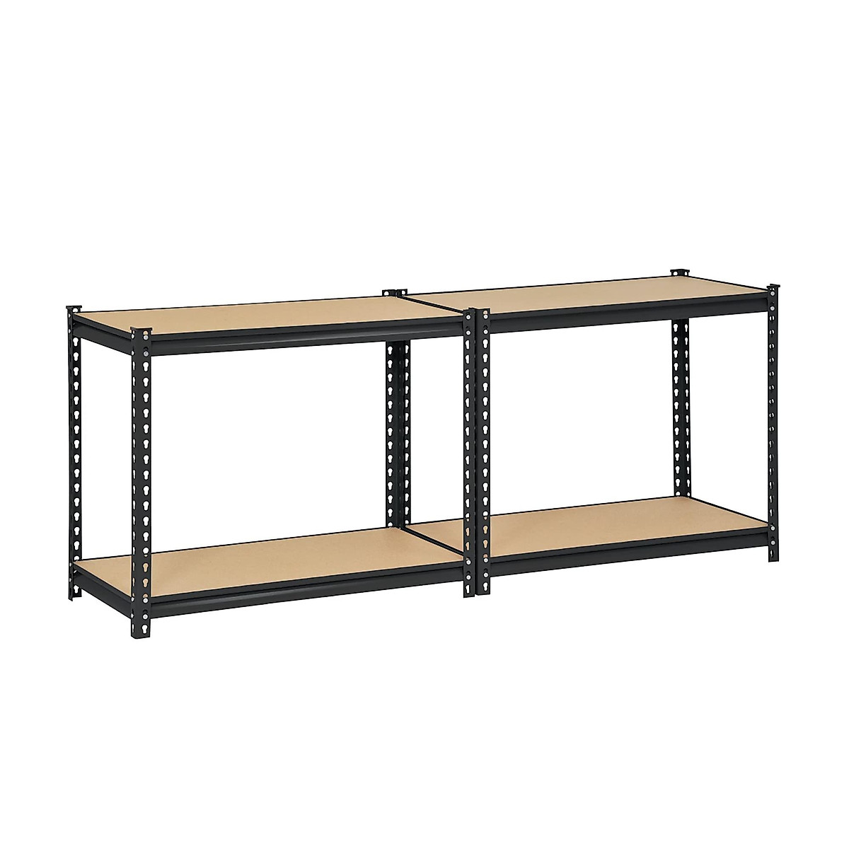 Edsal 36"W x 18"D x 60"H Four-Shelf Steel Shelving, Black